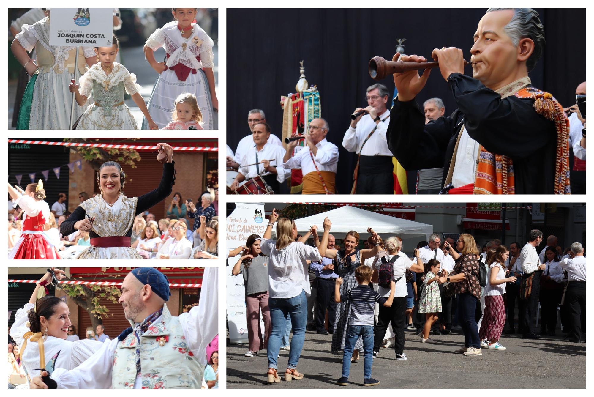 El recuerdo a Joan Blasco en la falla Joaquín Costa-Burriana