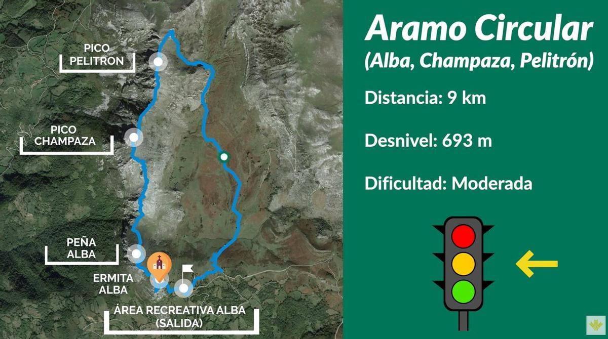 Ruta circular al Aramo, escenario de la famosa Vuelta Ciclista a España