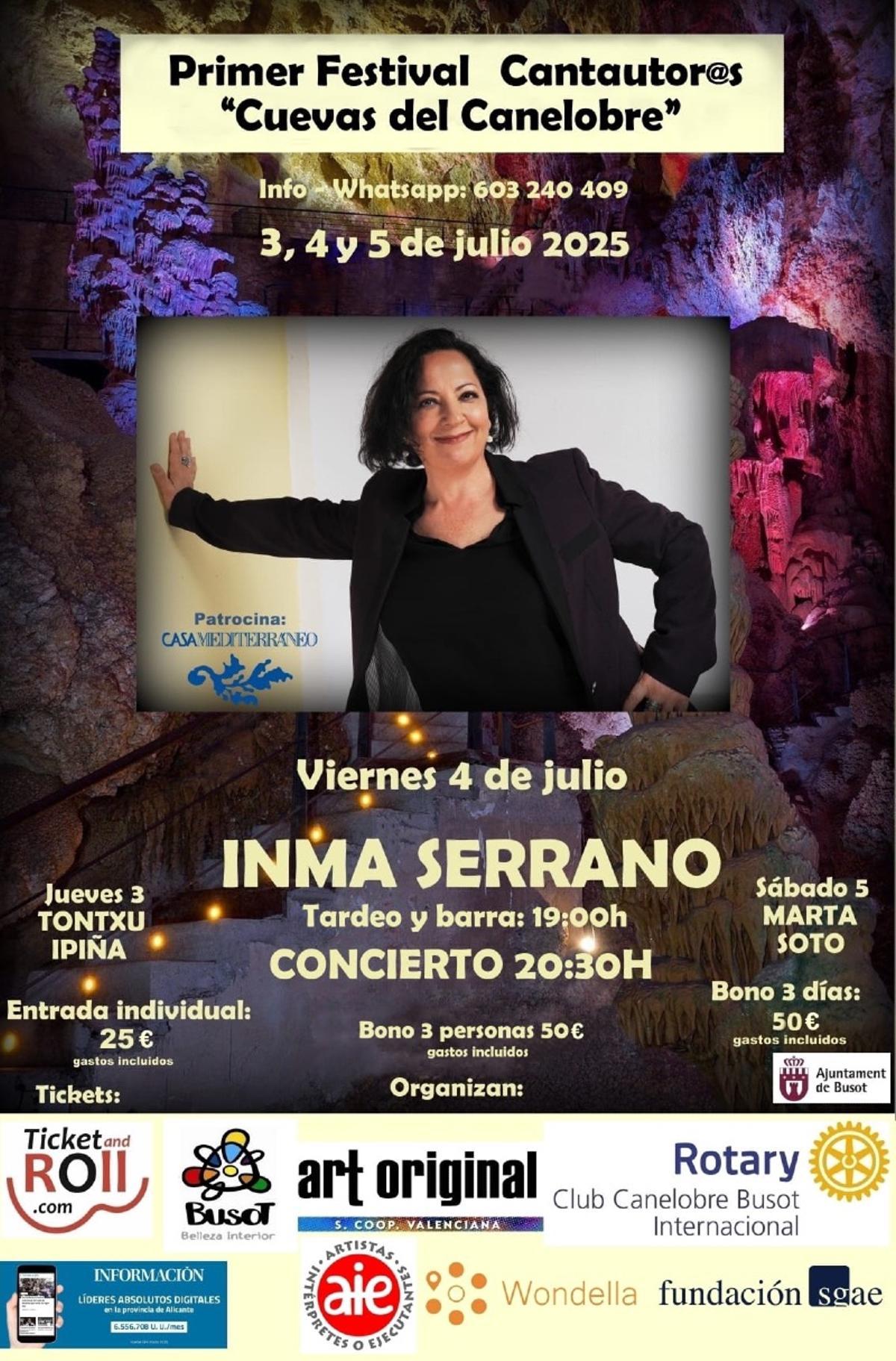 Nace un festival de cantautores en las Cuevas del Canelobre