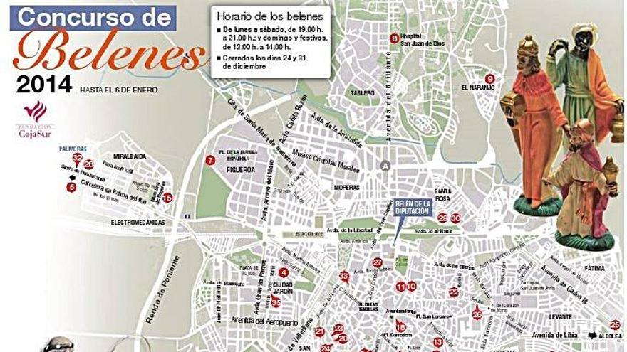 El mapa del Concurso de Belenes 2014
