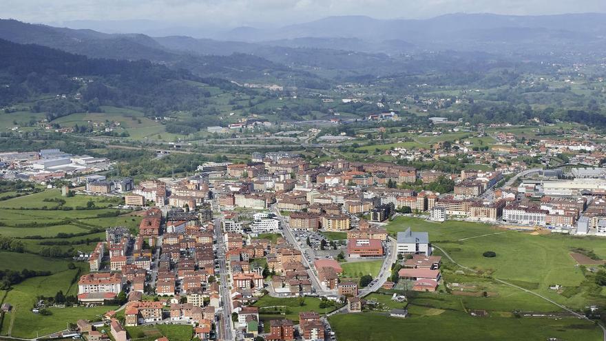 Lugones a vista de pájaro: así se ve la localidad más poblada de Siero