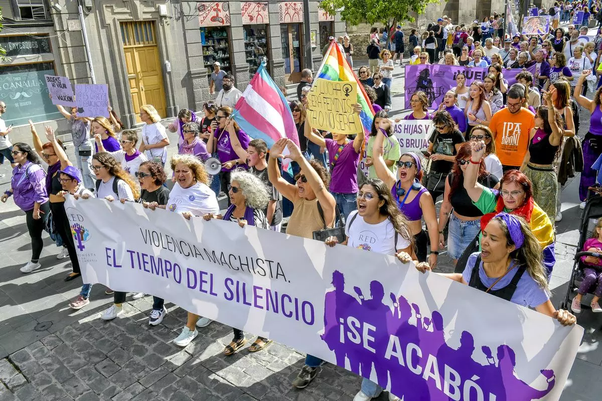 25N LAS PALMAS DE GRAN CANARIA: El feminismo toma las calles de Las Palmas de Gran Canaria para ...