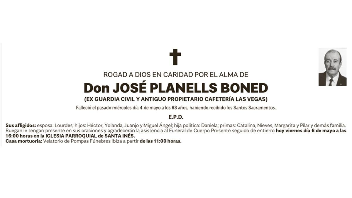 Esquela José Planells Boned