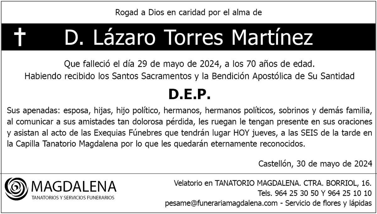 D. Lázaro Torres Martínez