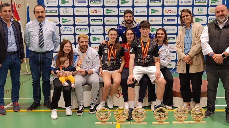 El equipo de Asturias de bádminton suma cinco medallas