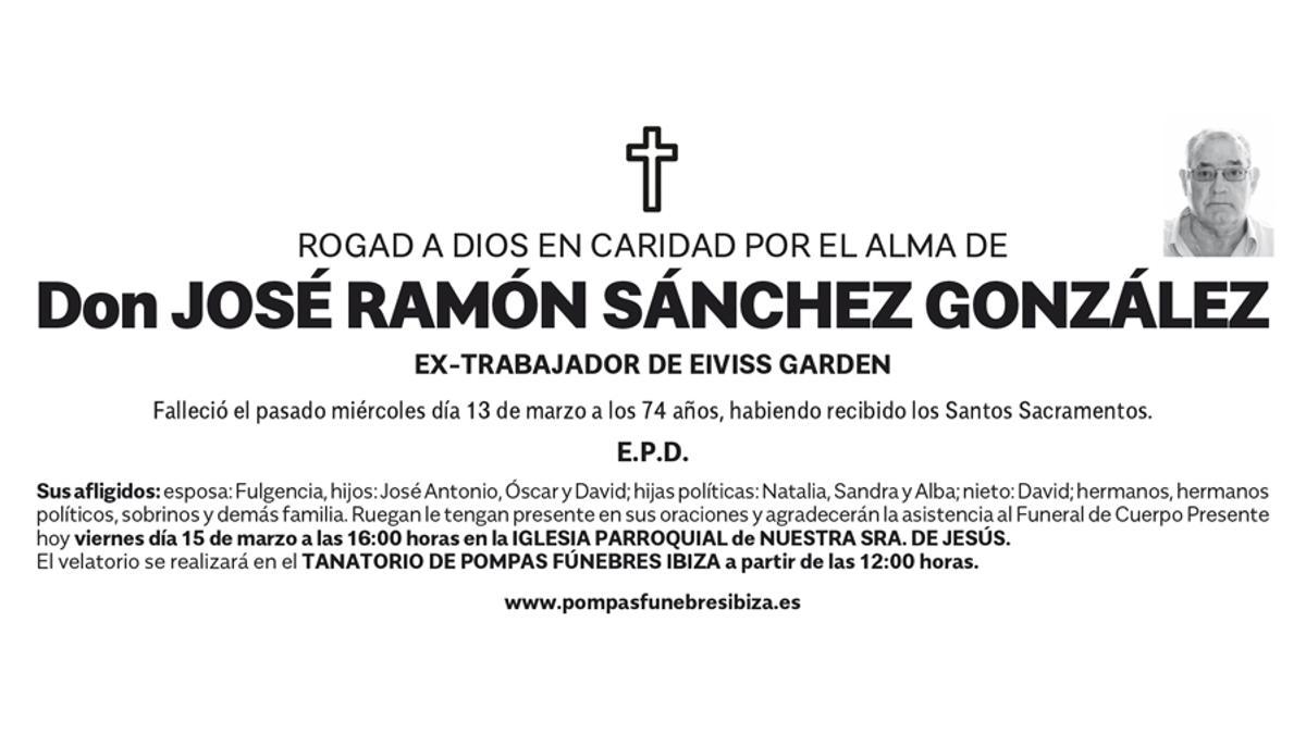 Esquela José Ramón Sánchez González