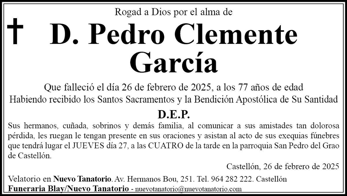 D. Pedro Clemente García
