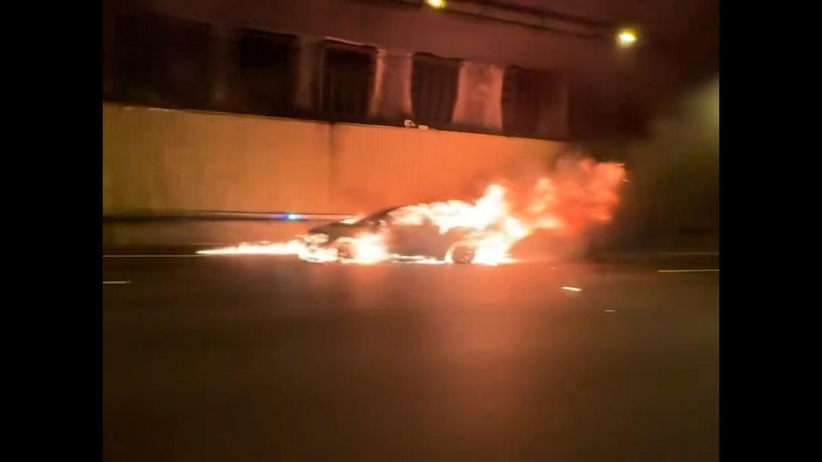 INCENDIO COCHE M40 | El incendio de un coche en los túneles de la M-40 ...