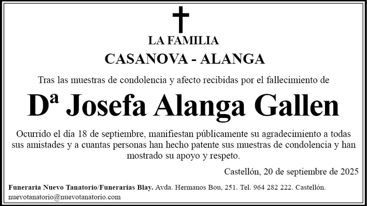 Dª Josefa Alanga Gallen
