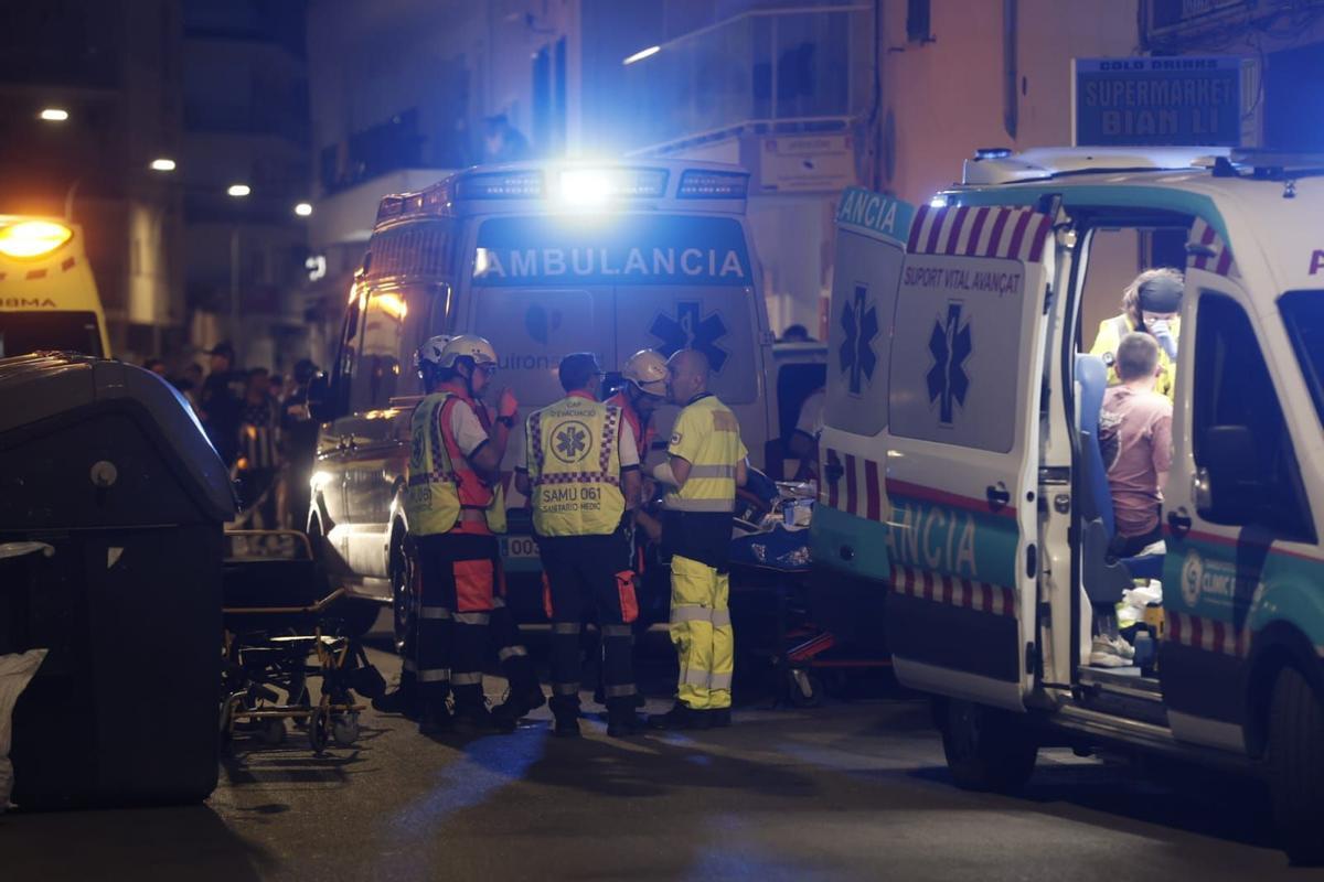 Derrumbe de un edificio en Playa de Palma