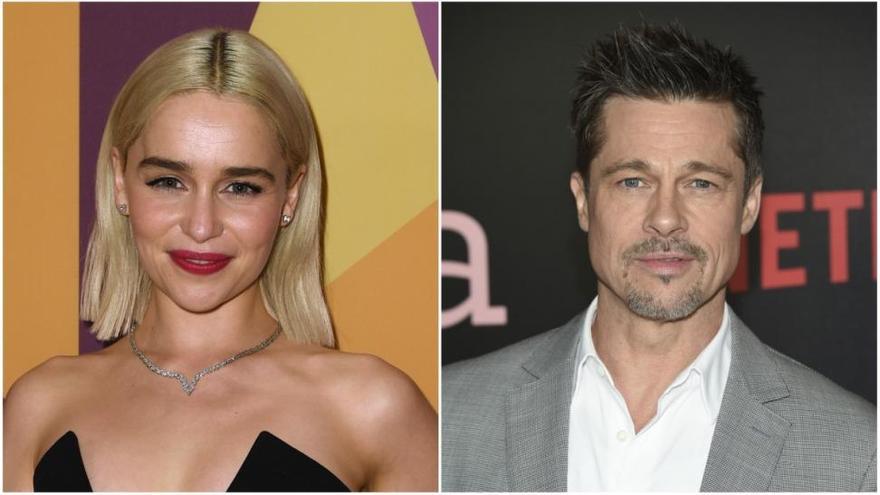 Brad Pitt ofrece 100.000 euros por ver 'Juego de tronos' con Emilia Clarke