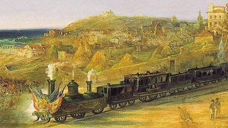 El primer ferrocarril en España