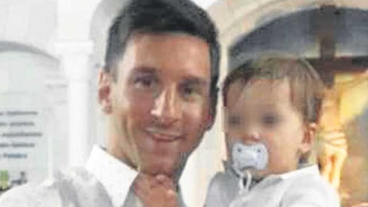 Messi, en el bautizo de su ahijado Benjamín | barca | sport.es