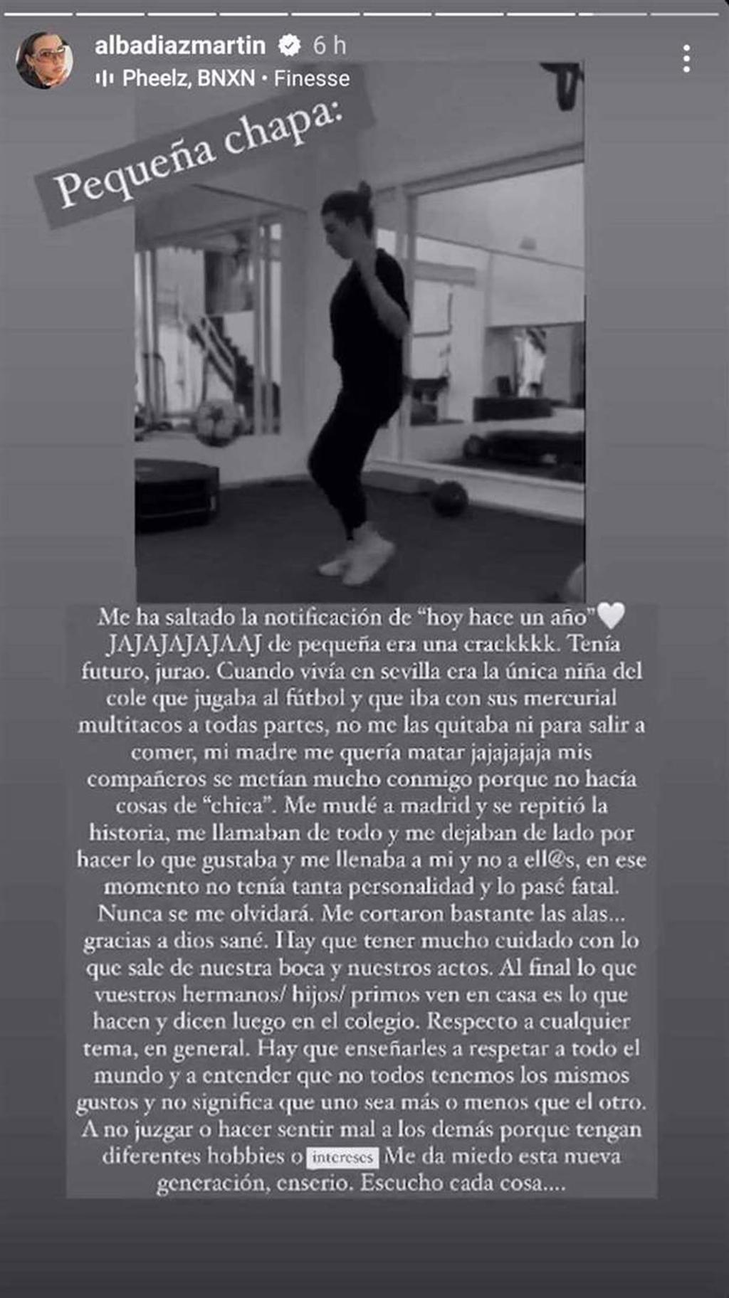 Alba Díaz Martín desvela el 'hobby' por el que le hicieron 'bullying ...