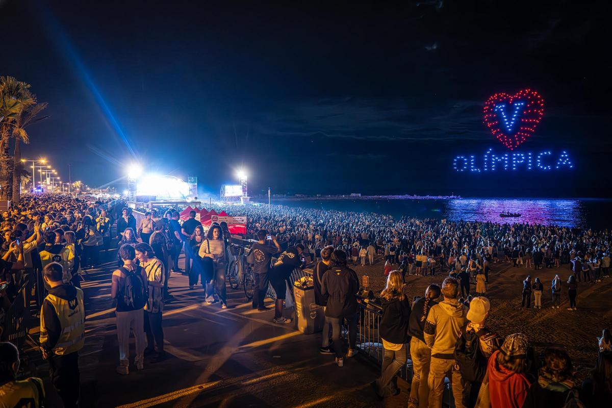 Así fue el show de drones de la Mercè 2024 en Bogatell