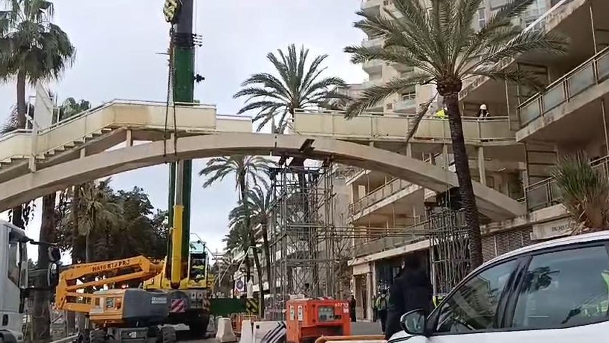 DERRIBO PASARELA MEDITRERRÁNEO PALMA | Adiós definitivo a la histórica pasarela del edificio ...