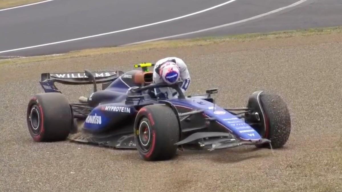 ¡Otra vez! El accidente de Sargeant en Suzuka que enciende las alarmas en Williams