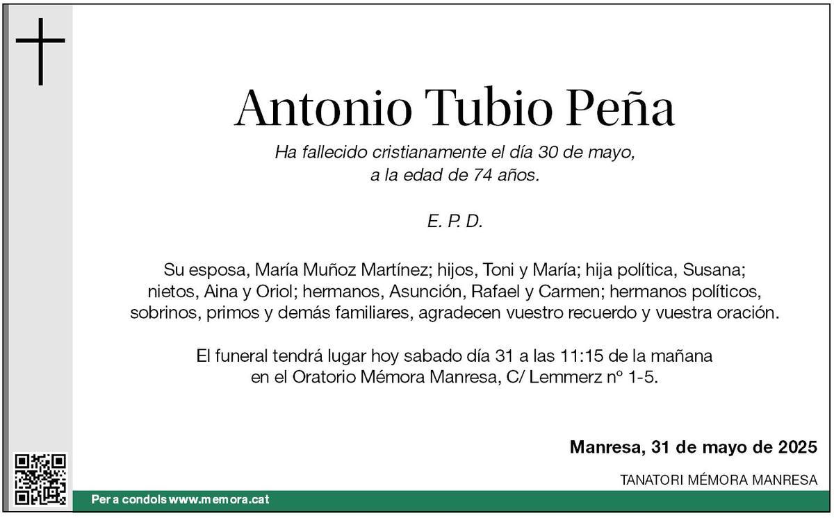 Necrològiques del 31 de maig del 2025
