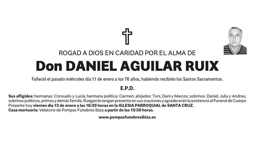 Esquela Daniel Aguilar Ruix - Diario de Ibiza
