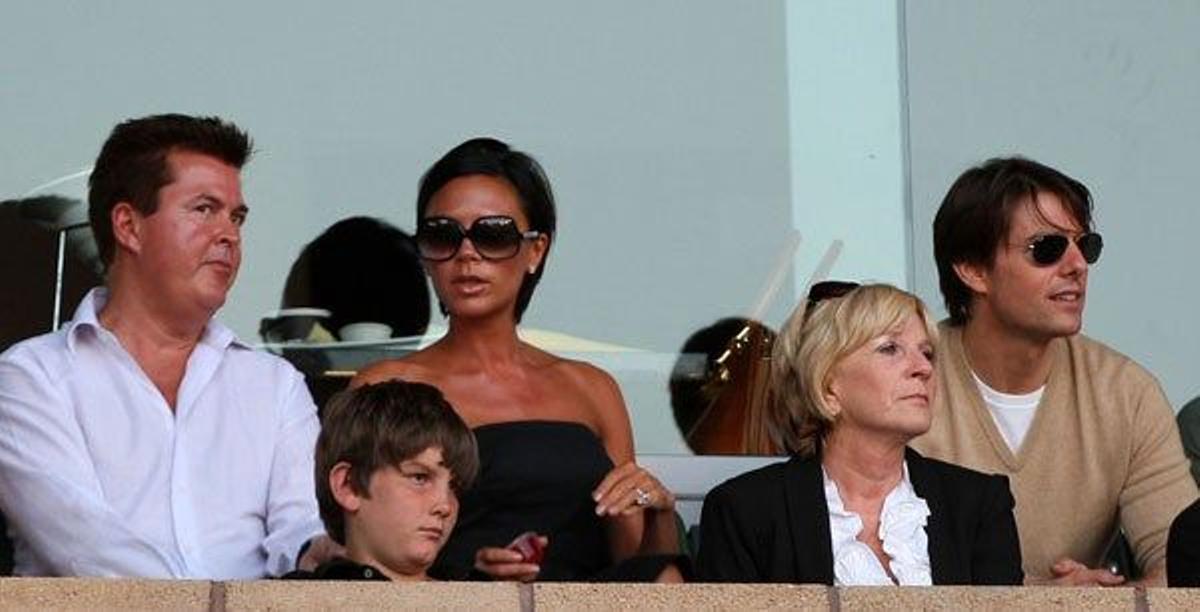 Tom Cruise acompaña a Vicky Beckham a ver un partido de David - Cuore