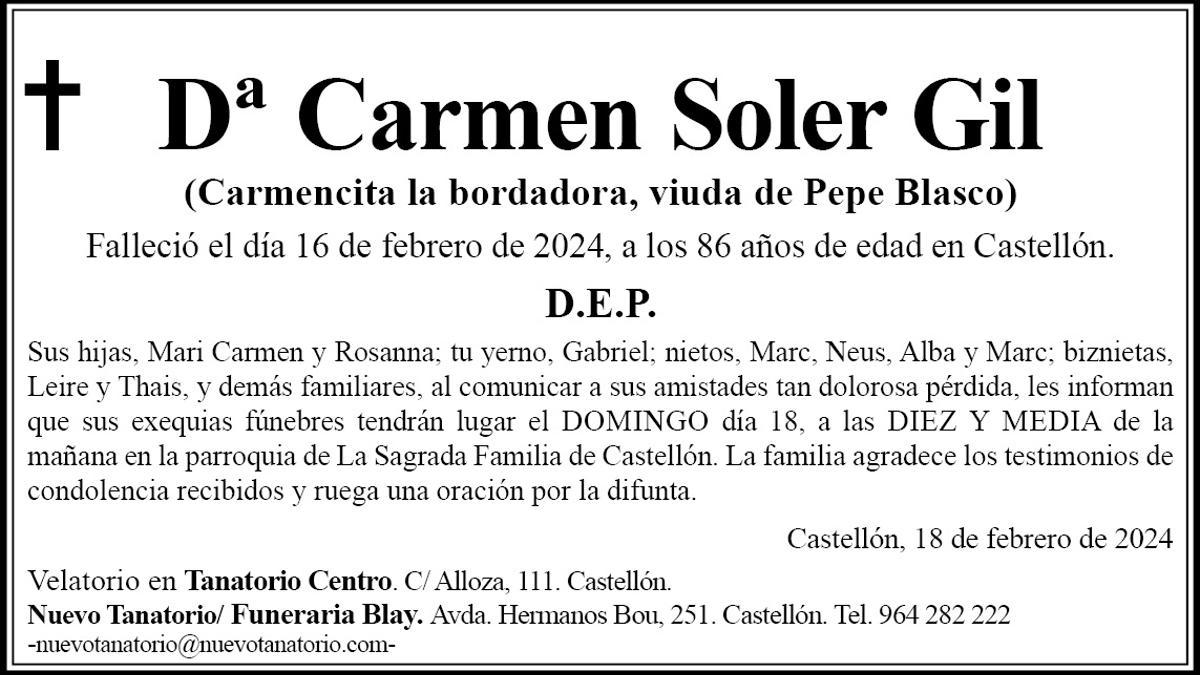 Dª Carmen Soler Gil