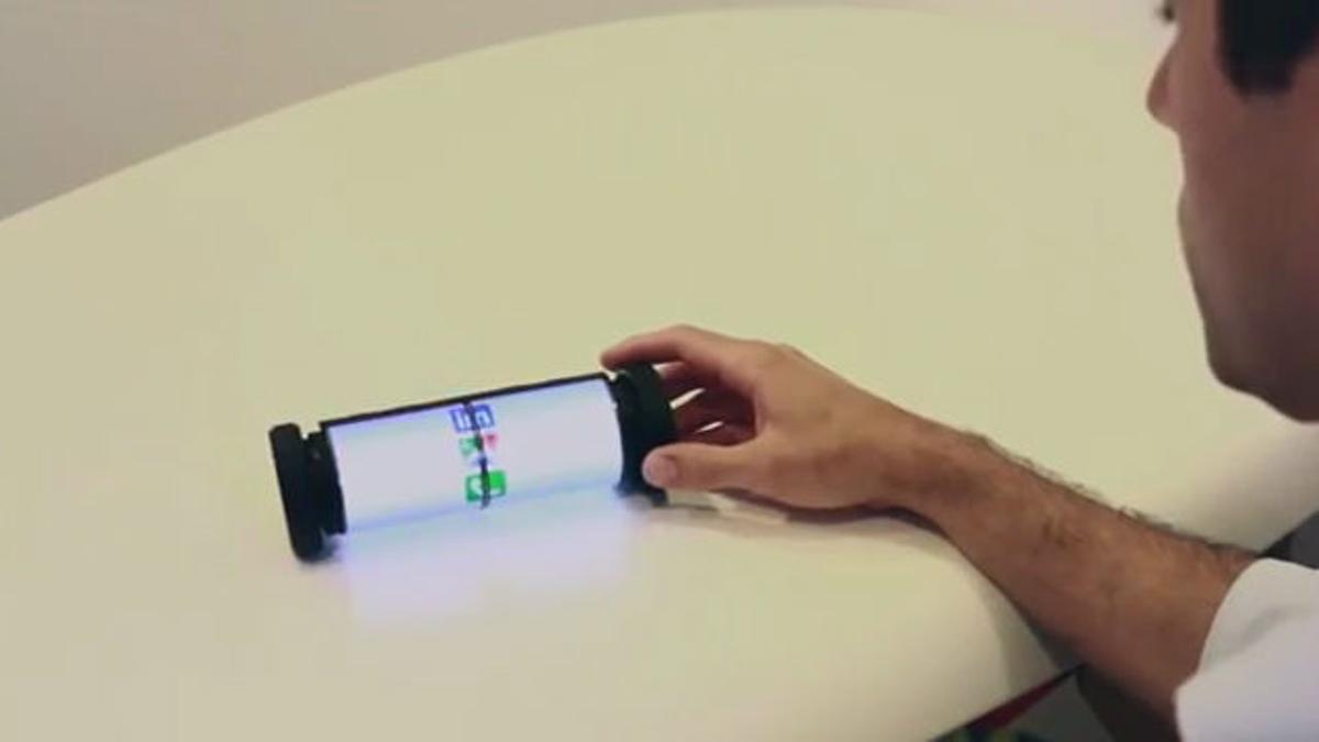 MagicScroll es un proyecto para hacer una tablet flexible y cilíndrica