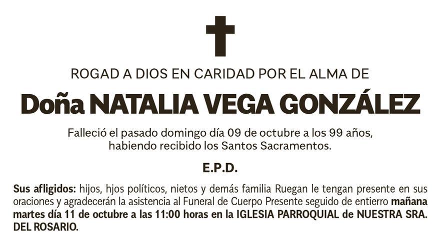 Esquela Natalia Vega González - Diario de Ibiza