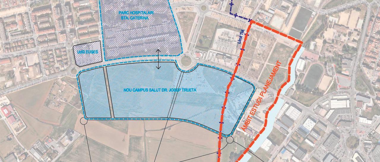 Nou campus del Trueta: quatre alternatives que proposa Girona