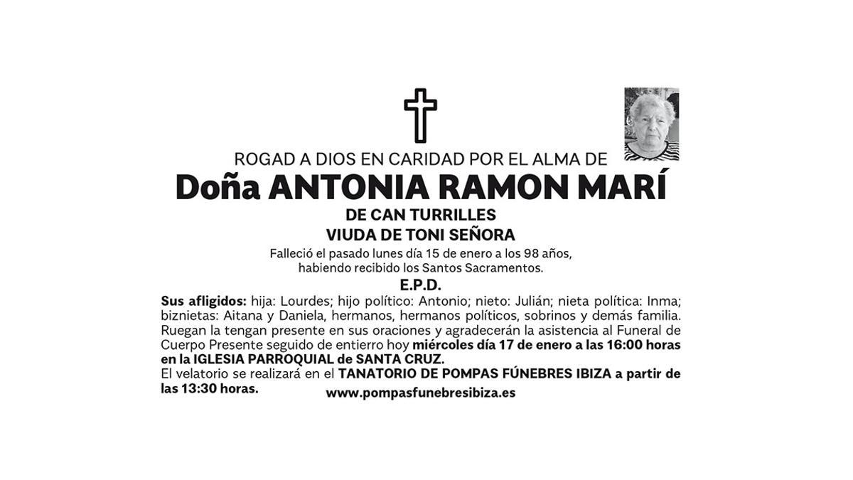 Esquela Antonia Ramón Marí