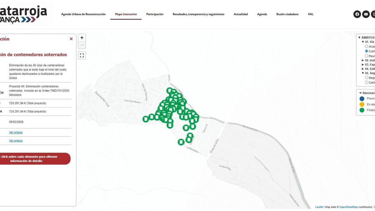 Catarroja lanza un mapa interactivo para consultar el avance de las ...