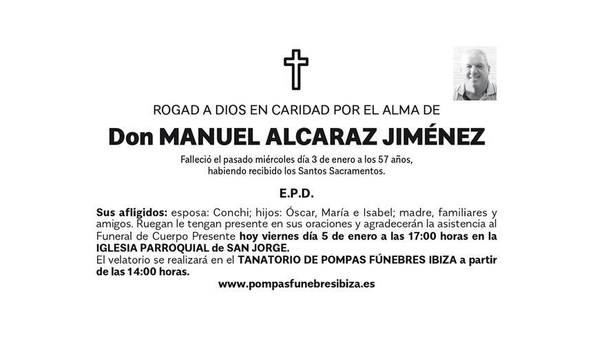 Esquela Manuel Alcaraz Jimenez - Diario de Ibiza