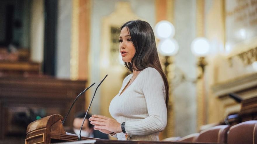 La diputada Mireia Borrás asiste al primer acto público de campaña electoral de Vox Ibiza ...