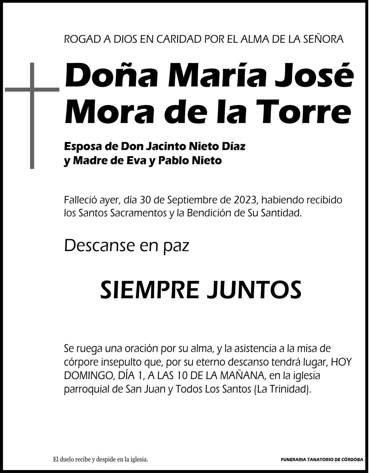 Doña María José Mora de la Torre