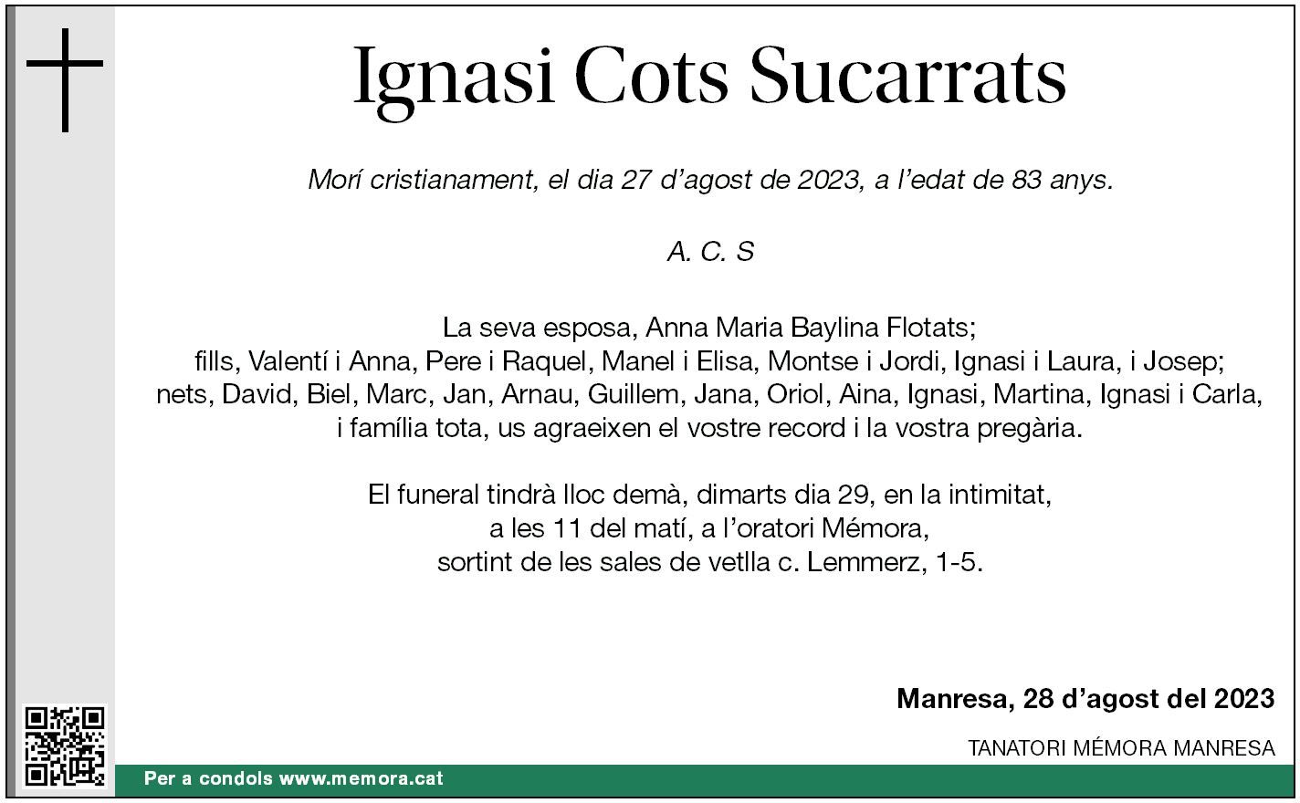 Necrològiques del 28 d'agost del 2023 - Regió7