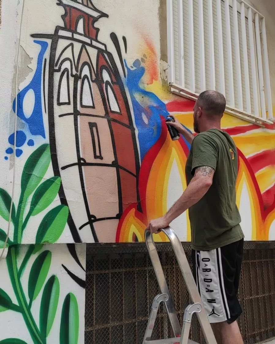 Un casal fallero convertido en Street Art