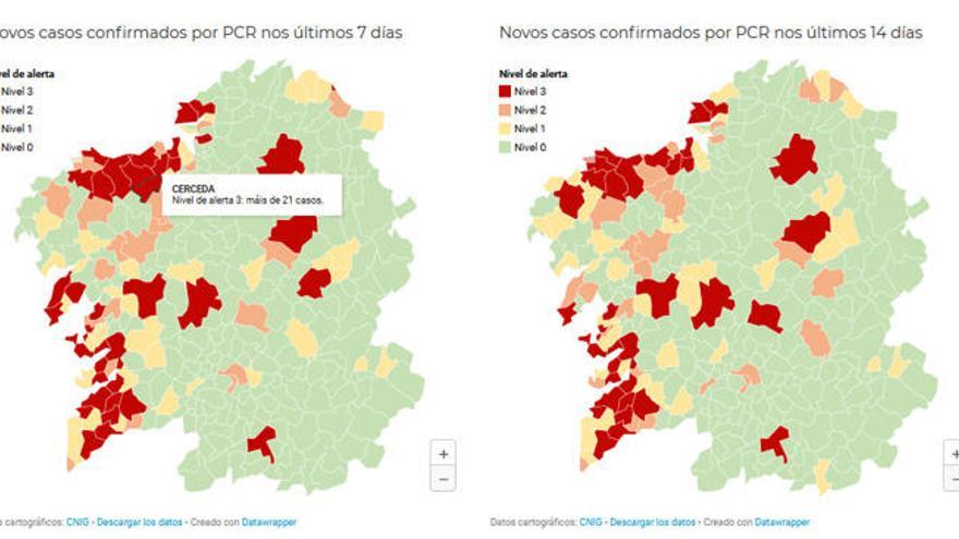 Cerceda se suma a los concellos de A Coruña en alerta roja por el Covid