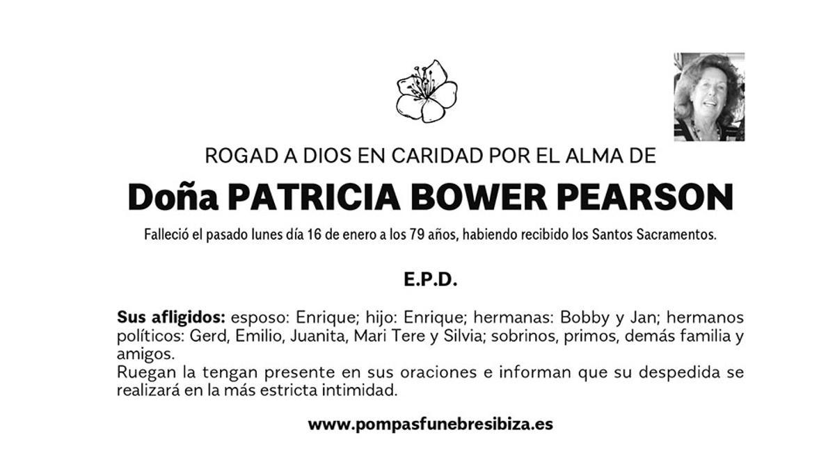 Esquela Patricia Bower Pearson