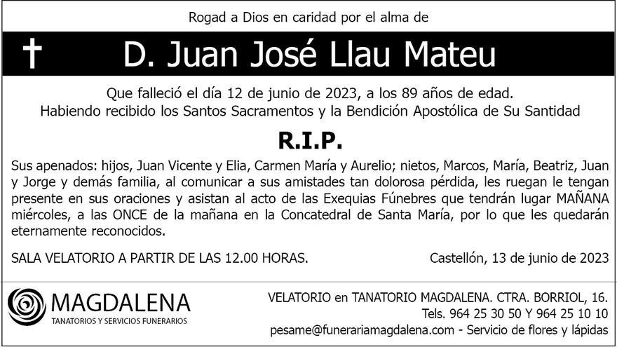 D. Juan José Llau Mateu - El Periódico Mediterráneo