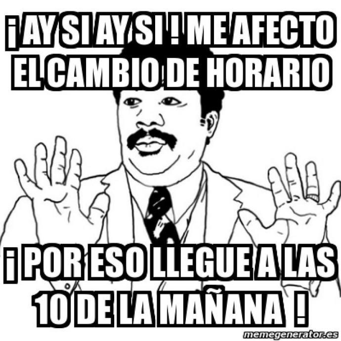 Los mejores memes del cambio de hora
