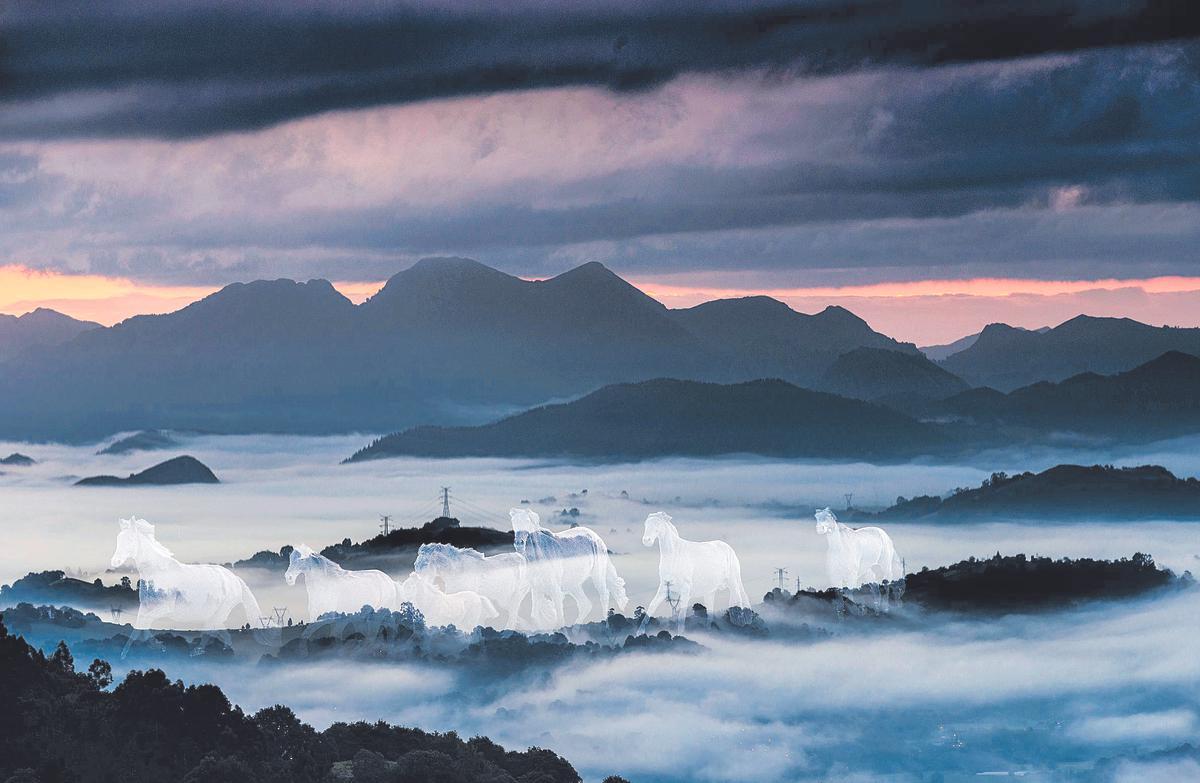 Postales de un Paraíso Natural: Amanecer mágico en el monte Cayón (Piloña)