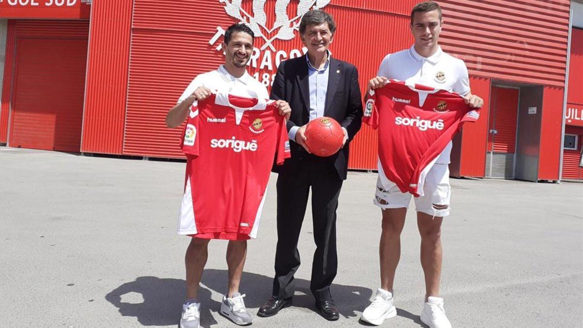 El Nàstic presenta a Jonathan Pereira y Juan Rodríguez