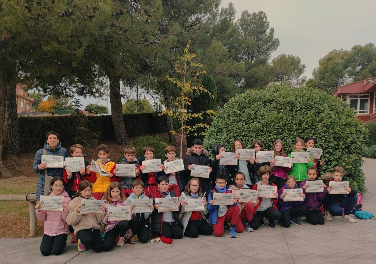 Alumnes de 5è de l'escola Vedruna de Manresa visiten Regió7