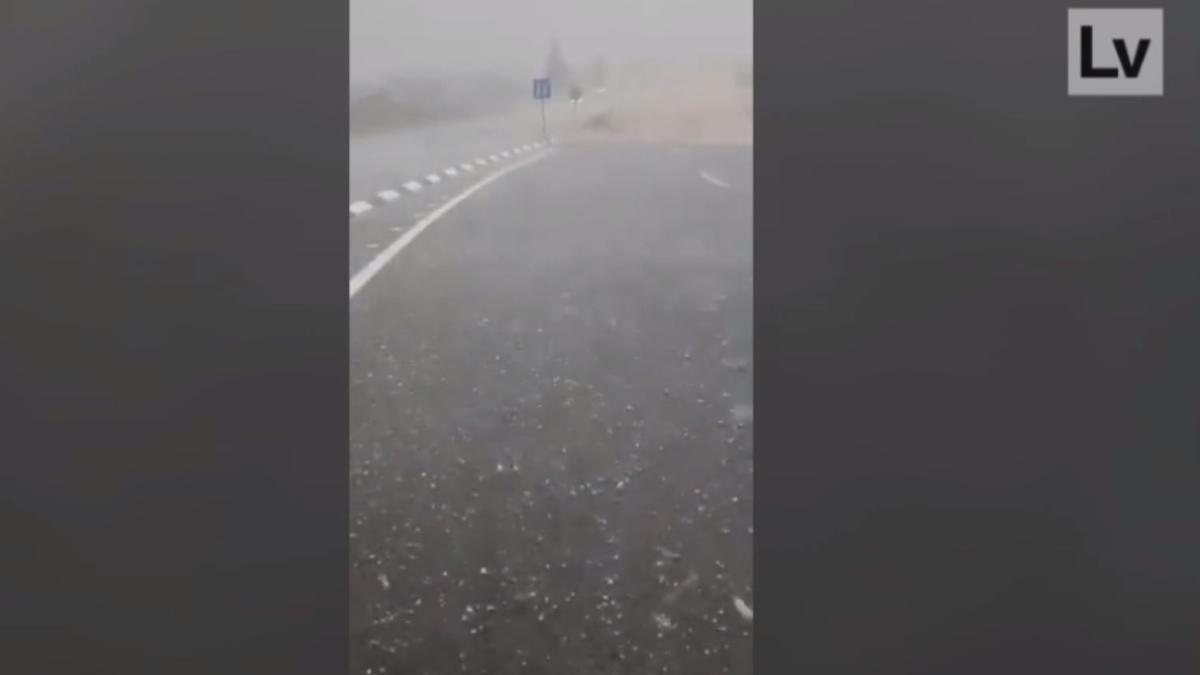 GRANIZO EN VALENCIA: El temporal deja una granizada en Manises