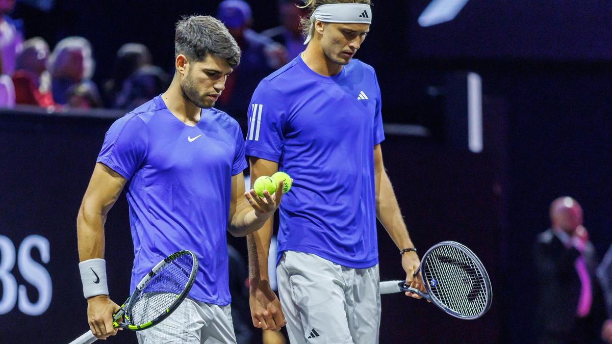 Alcaraz debuta con derrota en la Laver Cup junto a Zverev