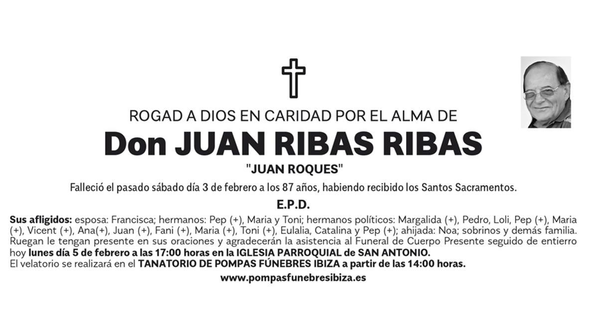 Esquela Juan Ribas Ribas