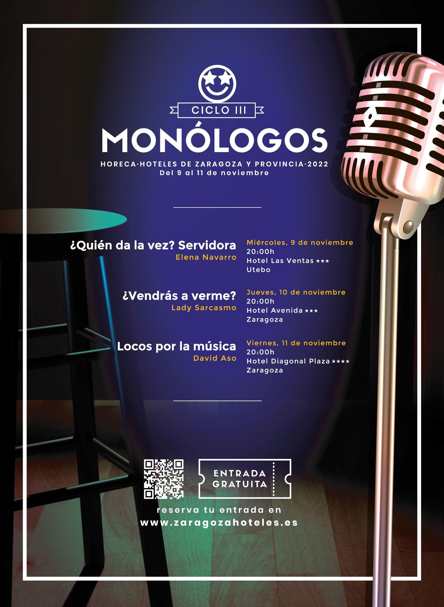 Los monólogos de humor vuelven a los hoteles de Zaragoza