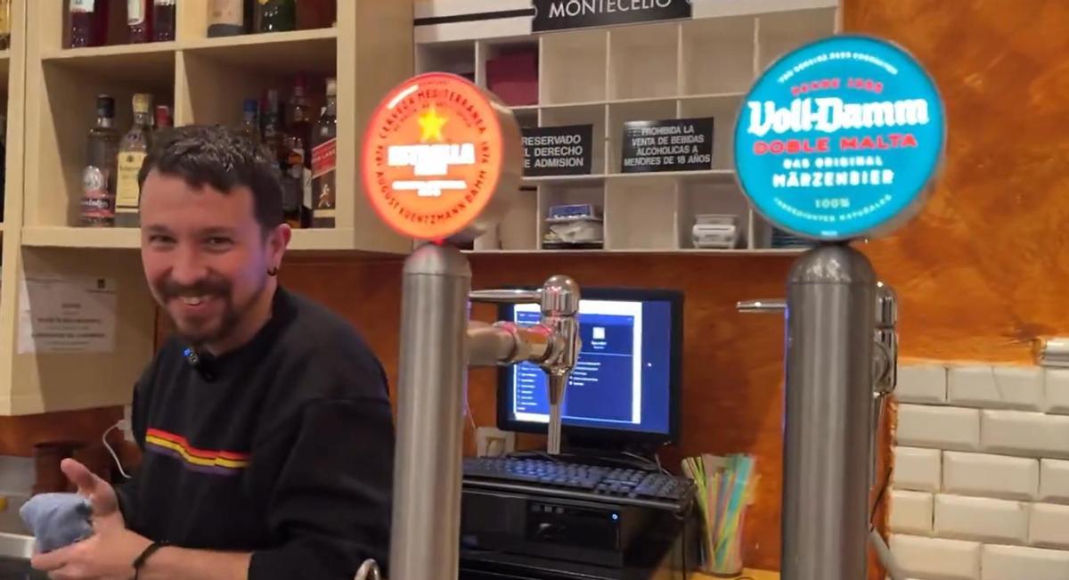 El primer vídeo de Pablo Iglesias como hostelero en la Taberna ...