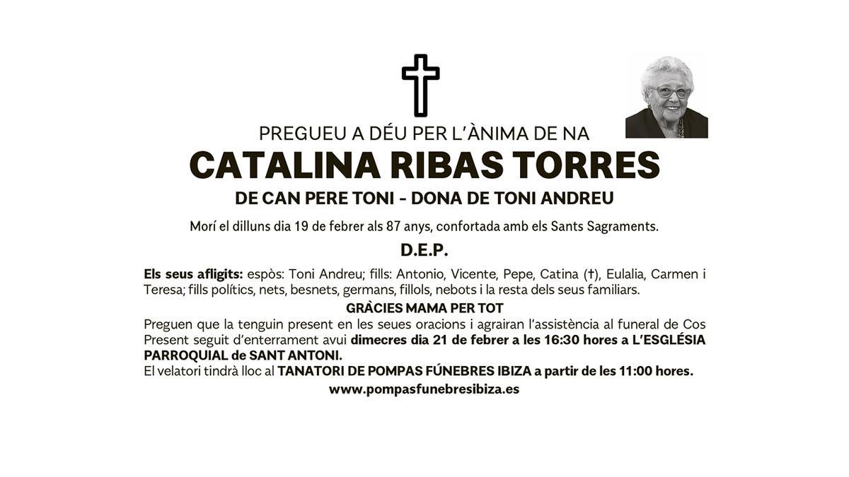 Esquela Catalina Ribas Torres