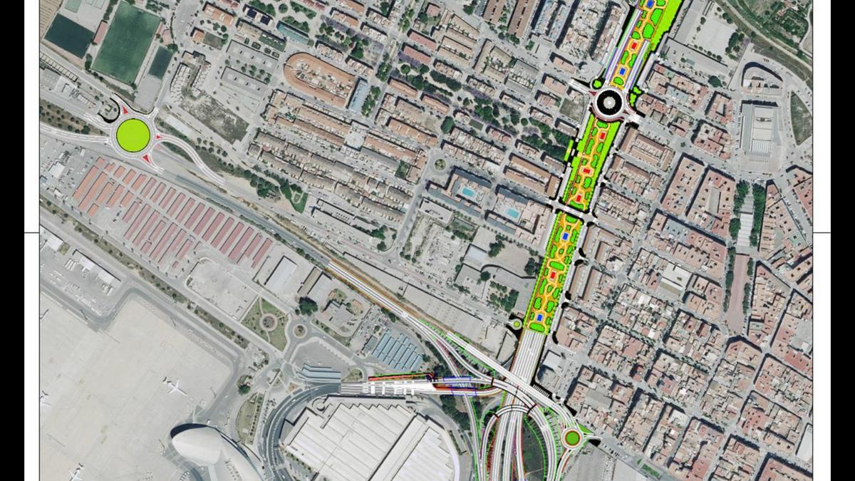 Pulmón verde en la zona alta de la N-220 a su paso por Manises