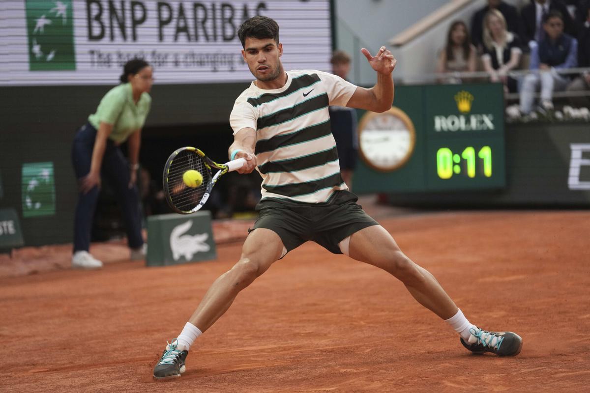Roland Garros: Tommy Pau - Carlos Alcaraz, en imágenes